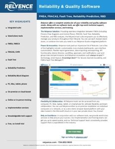 Relyence's Best-in-Class Reliability & Quality Software Tools & Services